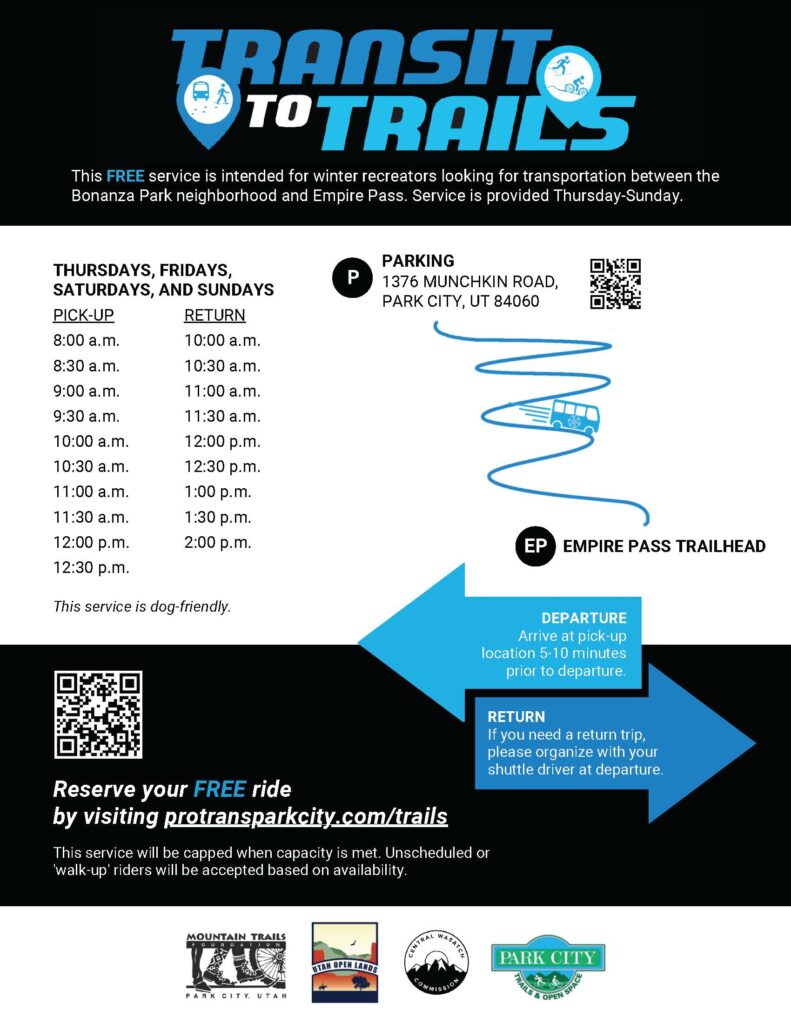 Transit to Trails Schedule - Mountain Trails Foundation