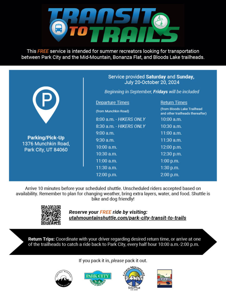 Transit to Trails Schedule - Mountain Trails Foundation